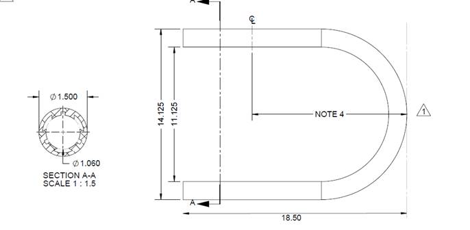 RDI180 degree Return Loop for Vinyl Handrail | DeckExpressions